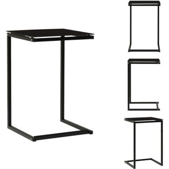 vidaXL Beistelltisch Schwarz 40x40x60 cm Hartglas - Beistelltisch - Nachttisch - Wohnzimmertisch - Sofa Tisch - Hartglastisch