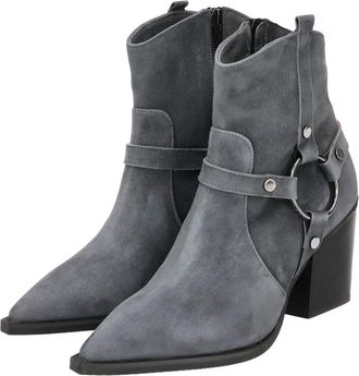 Thea Mika Stiefeletten - Cowboy Boots - Gr. 40 (EU) - in Dunkelgrau - f&uuml;r Damen