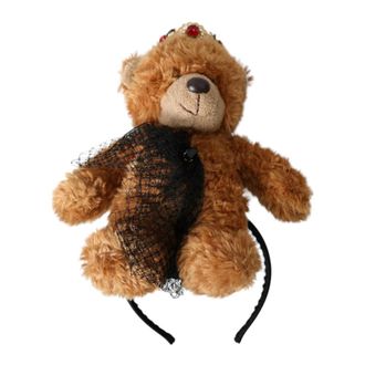 Dolce & Gabbana Kristallkrone Teddyb&auml;r Haarband - - Accessories - Damen - Braun - ONE SIZE