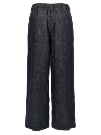 Brunello Cucinelli Womens Blue Cotton Casual Pants