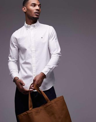 Tommy Hilfiger Flex Dobby - Chemise ajust&eacute;e - Blanc