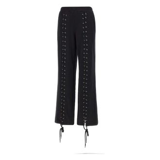 Rotate Rotate Birger Christensen, Femme, Pantalons, Noir, Taille: 38 FR Lacing Pantalons de surv&ecirc;tement