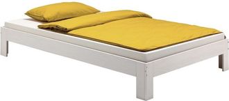 IDIMEX Lit futon thomas, en pin massif, 100 x 200 cm, lasuré blanc