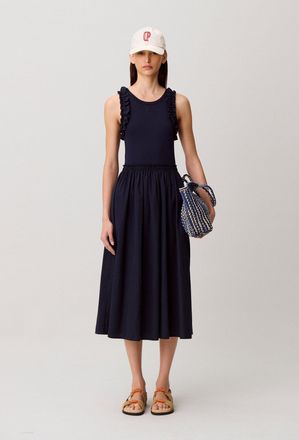 Claudie Pierlot Kleid im Baumwoll-Materialmix