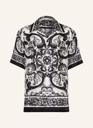 Dolce & Gabbana Seidenhemd Comfort Fit schwarz