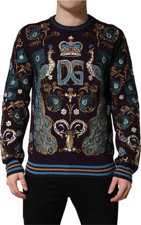 Dolce & Gabbana Homme, Pulls, Multicolore, Taille: L Pull ras du cou