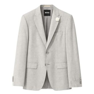 HUGO BOSS H-Huge-Peak-253 M&eacute;lange Jacke - - Suits - Herren - Grau - 2XL