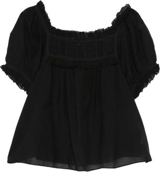 Dôen Frances ruffled detail top - Noir