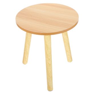 BESPORTBLE Kleiner Pflanzenst&auml;nder aus Massivem Holz mit Abnehmbarem Untersetzer Runder Blumentopfhalter f&uuml;r Schwere T&ouml;pfe Beistelltisch und Ecktisch f&uuml;r Wohnzim