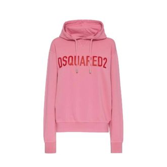 Dsquared2 Femme, Sweatshirts et sweats à capuche, Rose, Taille: 42 FR Sweat à capuche avec Logo Iconique