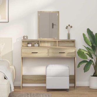 vidaXL Vidaxl - Coiffeuse Ch&ecirc;ne sonoma 100 x 41 x 140 cm Bois ding&eacute;nierie