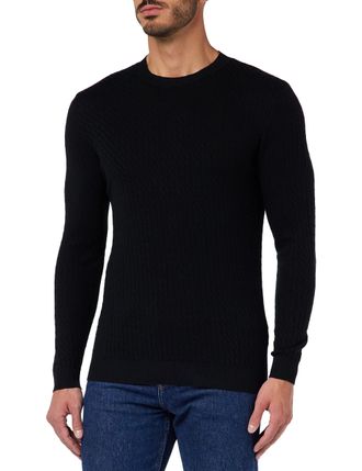 Sisley Sisley Mens L/S 1098S101D Sweater, Black 903, S