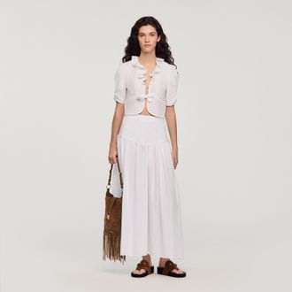 Sandro Kurzes Top mit Volant