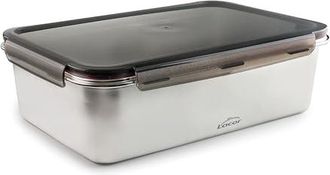 Lacor 64676 - Ecoinox Pro Luftdichtes Tupper, 6,5 L, Edelstahl 18/10 mit Polypropylen-Deckel, Luftdichte und wiederverwendbare Lunchbox, Geeignet f&uuml;r K&uuml;hlsc