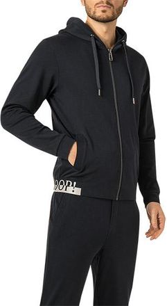 Joop Herren Jacke blau Jersey-Baumwolle unifarben