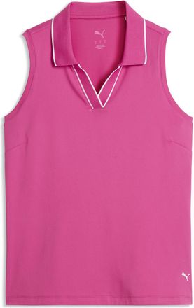 Puma CLOUDSPUN Essentials &Atilde;rmelloses Polo Damen, Kleidung, Rosa, XXL