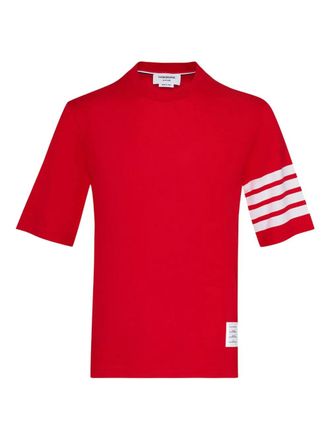 Thom Browne T-Shirt mit Streifen - Rot