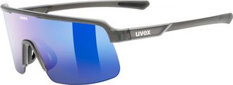 Uvex dyrt - Sportbrille für Damen und Herren - großes Sichtfeld - 100% UVA-, B, C Schutz - mirror - smoke gray matt/blue mirror - one size
