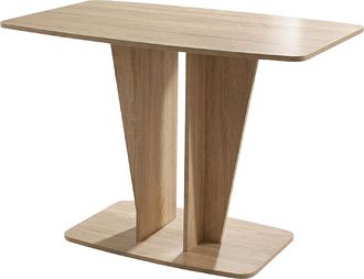 Rodnik Esstisch Polaris 110x70 cm, Säulentisch platzsparend kompakter Esszimmertisch mit abgerundeten Ecken, modern, elegant (Eiche Sonoma)