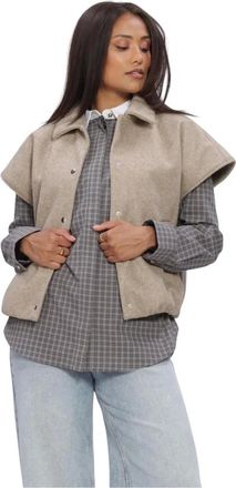 Modstr&ouml;m Damen, Jacken, Beige, SGr&ouml;&szlig;e