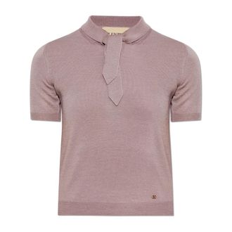 Valentino Garavani Oberteil mit Applikation - - Knitwear - Damen - Lila - XS