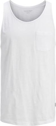 Jack & Jones Tank Top D&eacute;bardeur Jorvarenna Slub, Blanc &eacute;clatant, M Hommes
