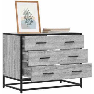vidaXL Commode sonoma gris 70x41x56 cm bois ding&eacute;nierie - Vidaxl