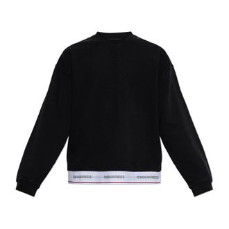 Dsquared2 Homme, Sweatshirts et sweats &agrave; capuche, Noir, Taille: M SweaT-shirt &agrave; logo