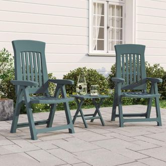 vidaXL Vidaxl - Chaises inclinables de jardin lot de 2 vert pp