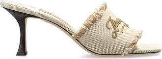 Jimmy Choo London Femme, Chaussures, Beige, Taille: 40 EU Alexia 70 Heeled Mules