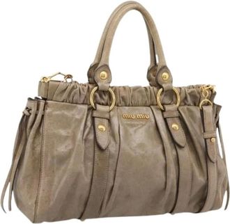 Miu Miu Sac &agrave; main Pre-owned - Femme - Pre-owned - Beige - Taille: ONE Size