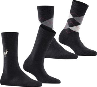 Burlington Damen Socken Everyday X-Mas Multipack W So Baumwolle gemustert 2 Paar, Grau Grey Mix 0070, 36-41