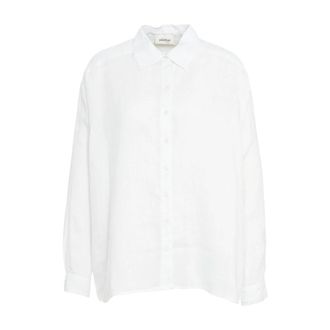 ottod'Ame Wei&szlig;e Leinenbluse mit Kentkragen - - Blouses & Shirts - Damen - Wei&szlig; - 2XS