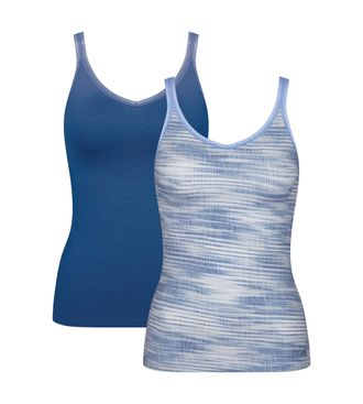 sloggi Damen GO Shirt 01 C2P, Blue - Dark Combination, XS