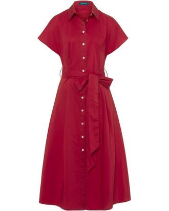 Highmoor Midikleid Midi-Kleid mit Stoffg&uuml;rtel