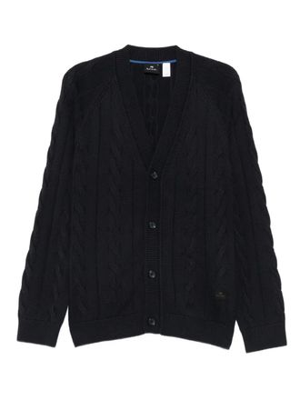 Paul Smith cardigan en maille torsadée - Bleu