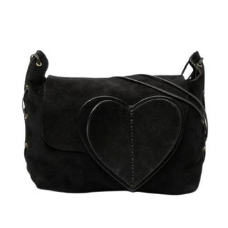 Gucci Pre-owned Wildleder Crossbody Bag - - Pre-owned - Damen - Schwarzk - ONE SIZE