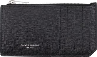 Saint Laurent Portefeuille Homme &Agrave; Peau Noire
