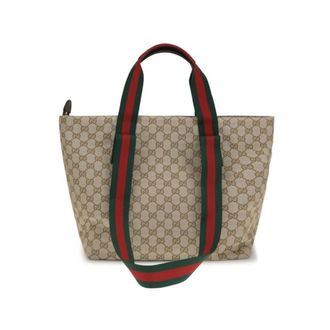 Gucci GG Supreme Canvas Tote mit Web-Streifen - - Bags - Herren - Beige - ONE SIZE