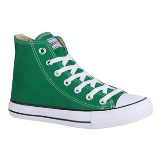 Elara Unisex Sneaker Sportschuhe High Top Turnschuh Chunkyrayan 014-A-CA014-Green-37