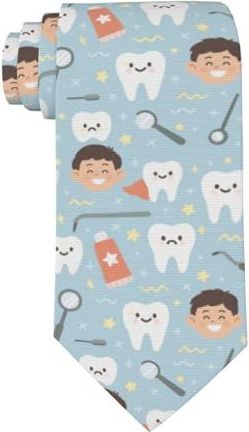 Generic Dents Et Dentiste Cravate Décontractée Cravate Homme Élégante Cravatte Pour Femmes Scolaires Affaires