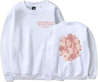 Generic Alexandra Kay Merch Second Wind Pull &agrave; col rond pour lhiver Y2K d&eacute;contract&eacute; unisexe Streewear tendance, blanc, XXL