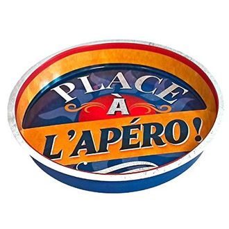 Retro Plateau m&eacute;tallique PLACE A L APERO