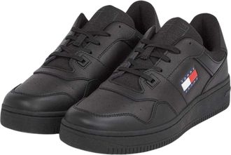 Tommy Jeans Sneaker f&uuml;r Herren, Leder, Niedrig geschnitten, Flach (Schwarz)