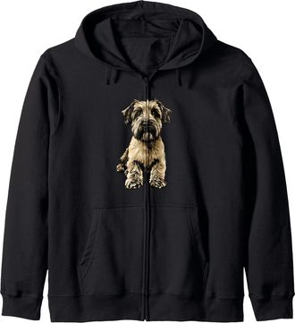 Whyitsme Design Weich beschichteter Wheaten Terrier Hund Illustration Kapuzenjacke