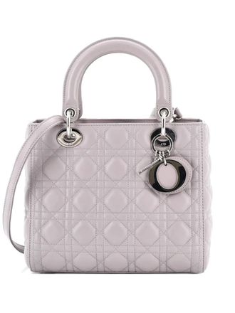 Dior Lady Dior Bag Cannage Quilt Lambskin Medium satchel - Grau