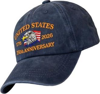 Generic Chapeau 250e Anniversaire | Casquette r&eacute;tro r&eacute;glable Respirante pour 250 Anniversaires | pour la p&ecirc;che en Plein air, l&eacute;t&eacute;, Le Camping, Le Jardin, la C
