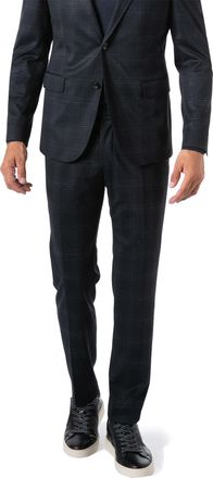 Joop Herren Hose blau kariert Slim Fit