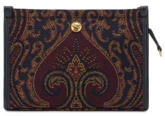 Etro Womens Clutch Pouch Paisley Multicolour Polyester Bags