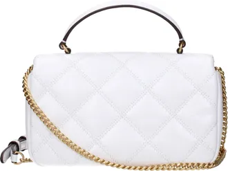 Tory Burch Leather Top Handle Bag - White